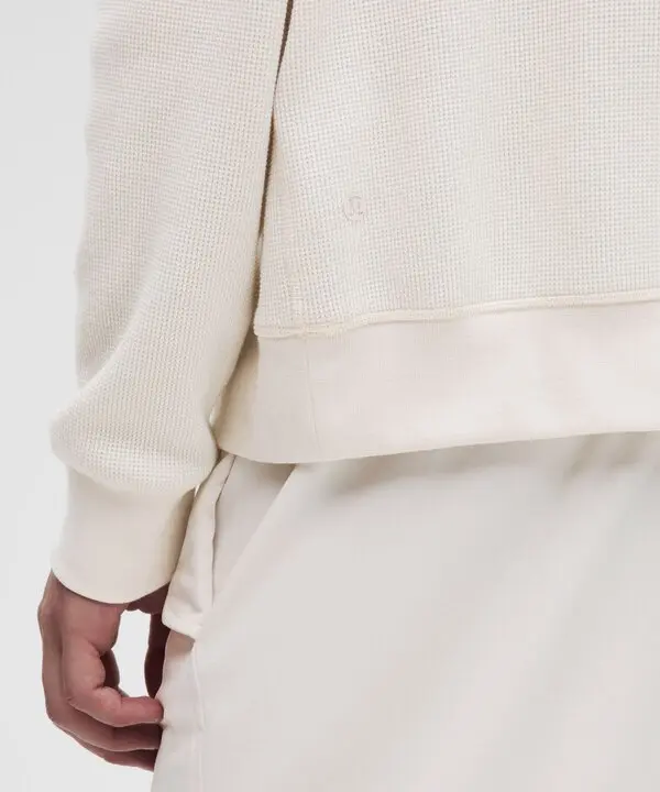 Lululemon Cotton-blend Waffle-knit Long Sleeve - Light Ivory