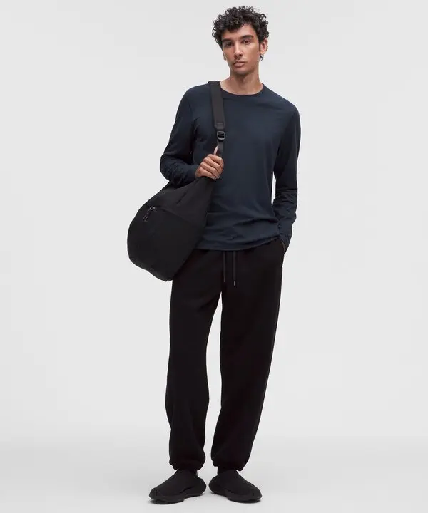 Lululemon Everyday Cotton-blend Classic Long-sleeve T-shirt - True Navy