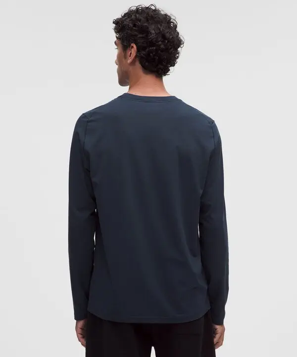 Lululemon Everyday Cotton-blend Classic Long-sleeve T-shirt - True Navy