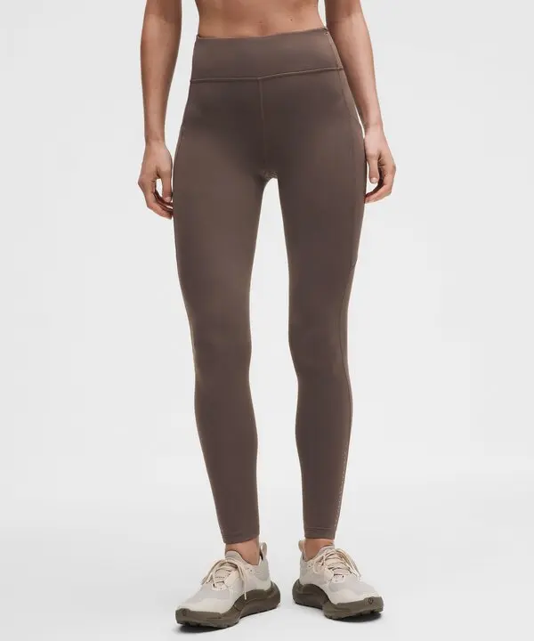 Lululemon Fast And Free 6-pocket Thermal Tight 28 - Pinecone