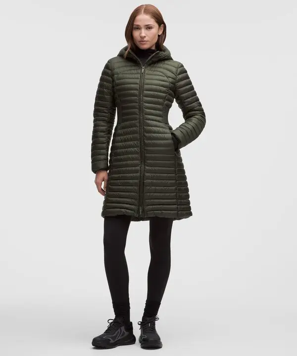 Lululemon Dna Down Long Jacket - Deep Forest