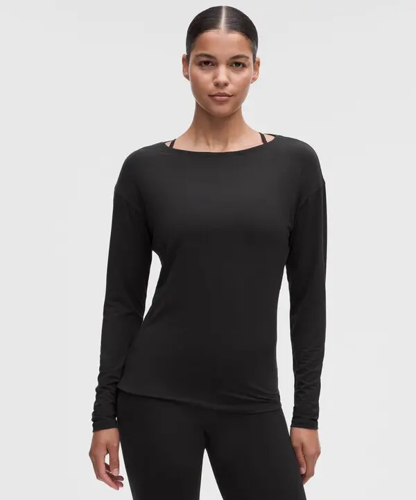 Lululemon Silkyappeal Hip-length Long-sleeve Shirt - Black