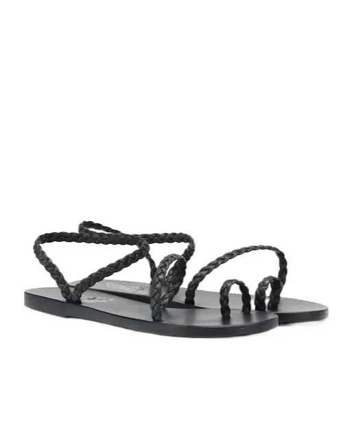 ANCIENT GREEK SANDALS Eleftheria Leather Sandals - Black