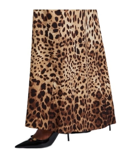 Dolce & Gabbana Embellished Leopard-print Silk-blend Gown