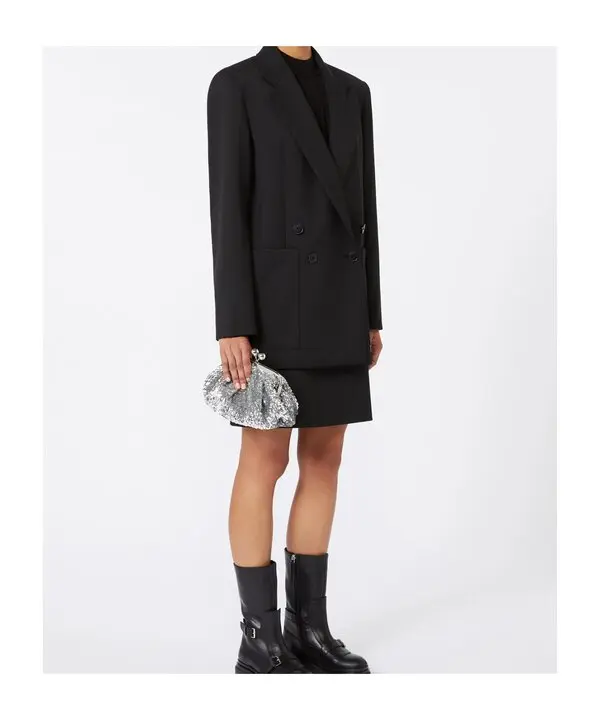 Max Mara Targa Embellished Clutch Bag