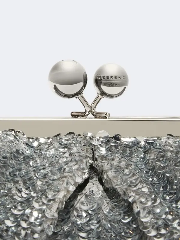 Max Mara Targa Embellished Clutch Bag
