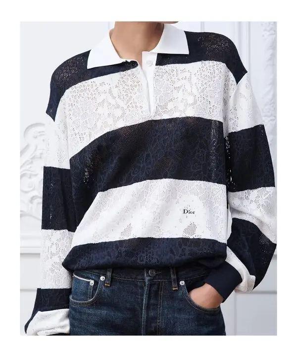 Dior Marinière Long-sleeved Polo Shirt