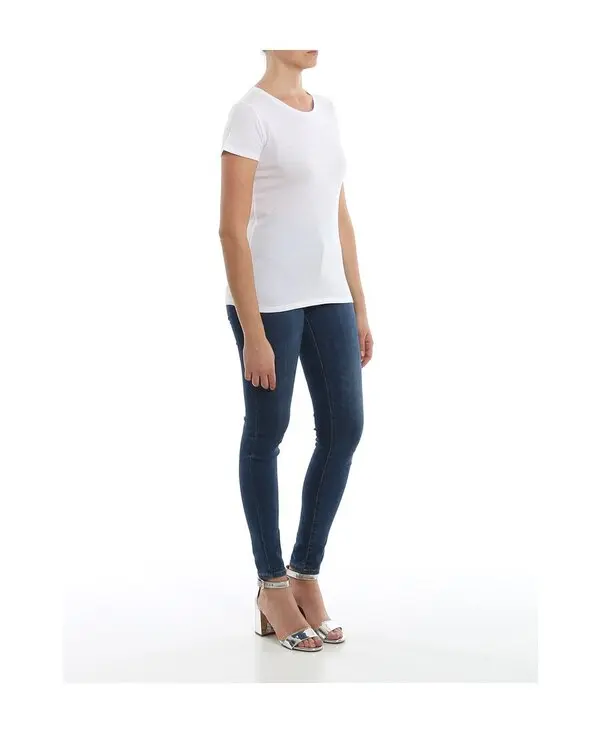 Majestic Filatures Round-neck Slim Fit T-shirt - White