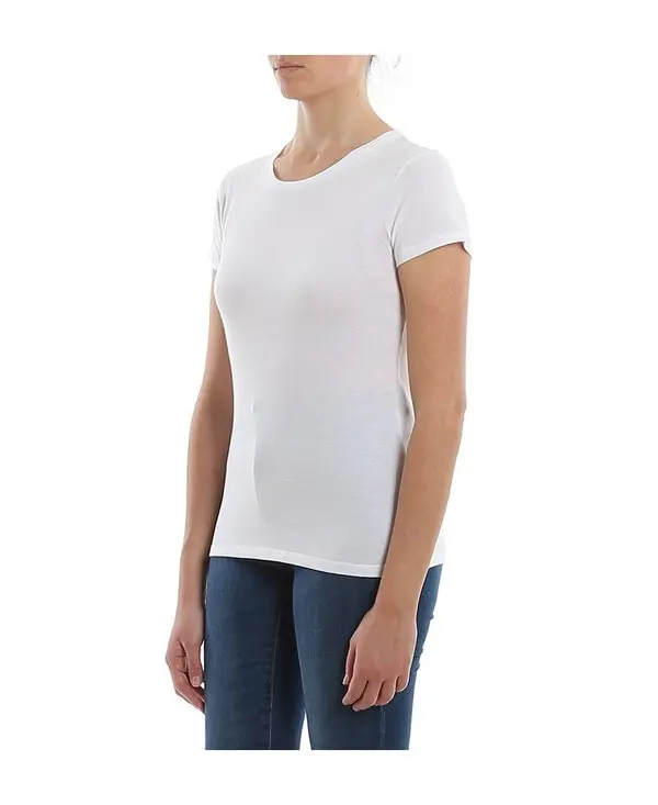 Majestic Filatures Round-neck Slim Fit T-shirt - White