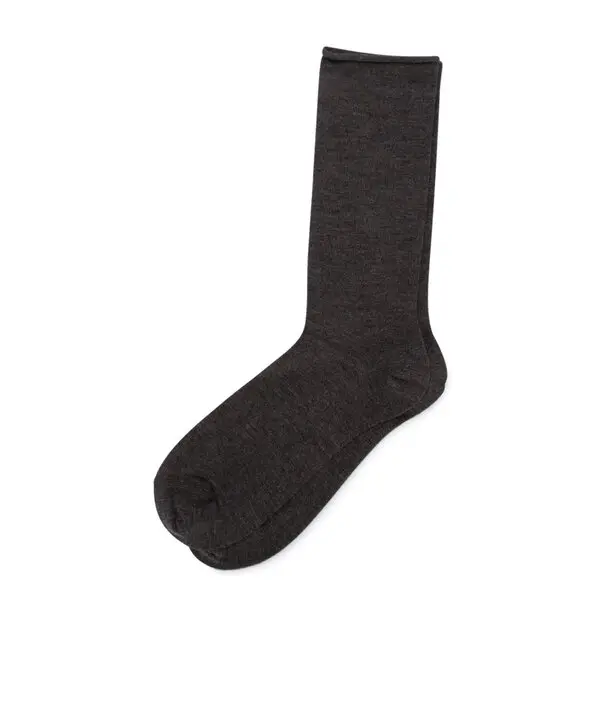 Brunello Cucinelli Fine-knitted Rolled Trim Socks