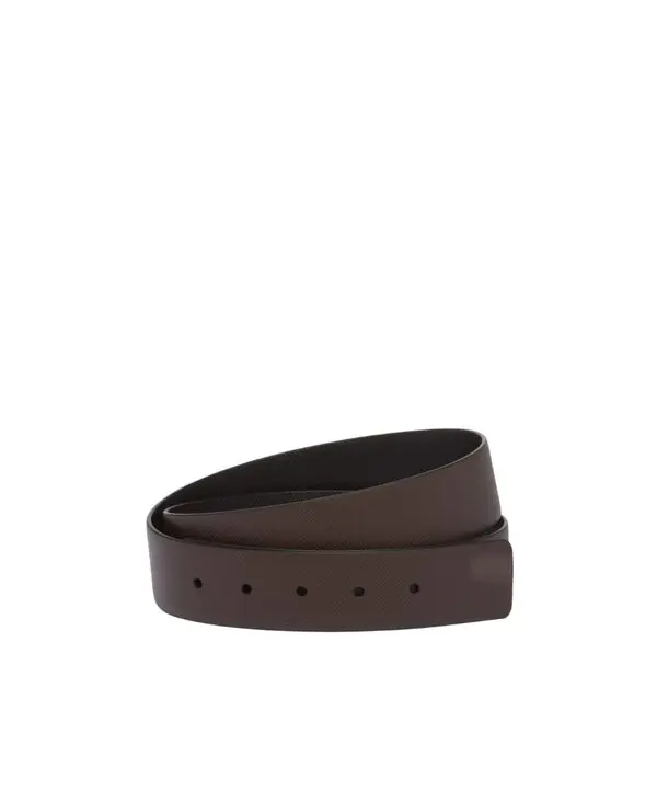 Prada Reversible Saffiano Leather Belt Strap
