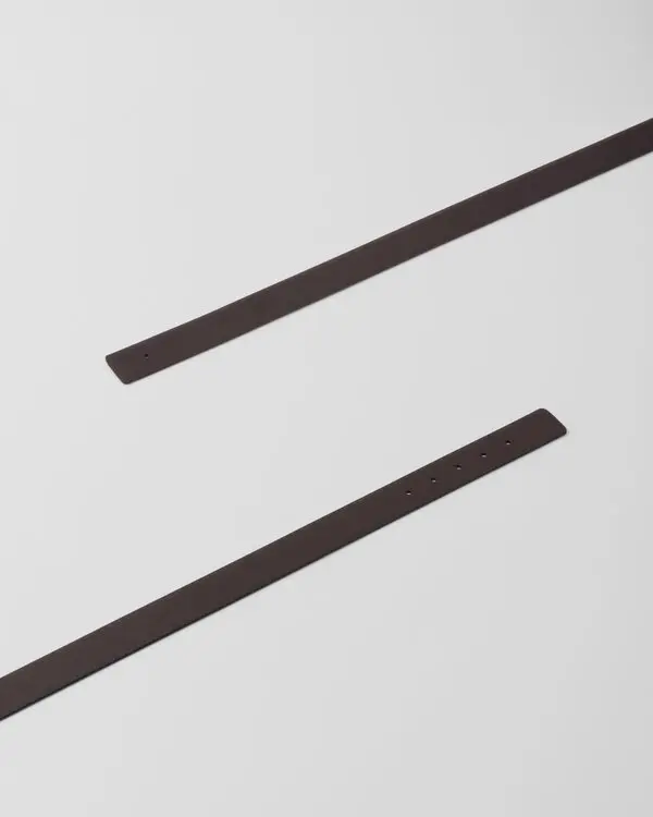 Prada Reversible Saffiano Leather Belt Strap