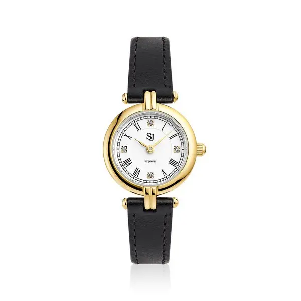 SIF JAKOBS JEWELLERY Gold / Black Watch Bianca Gold Black - Gold/black