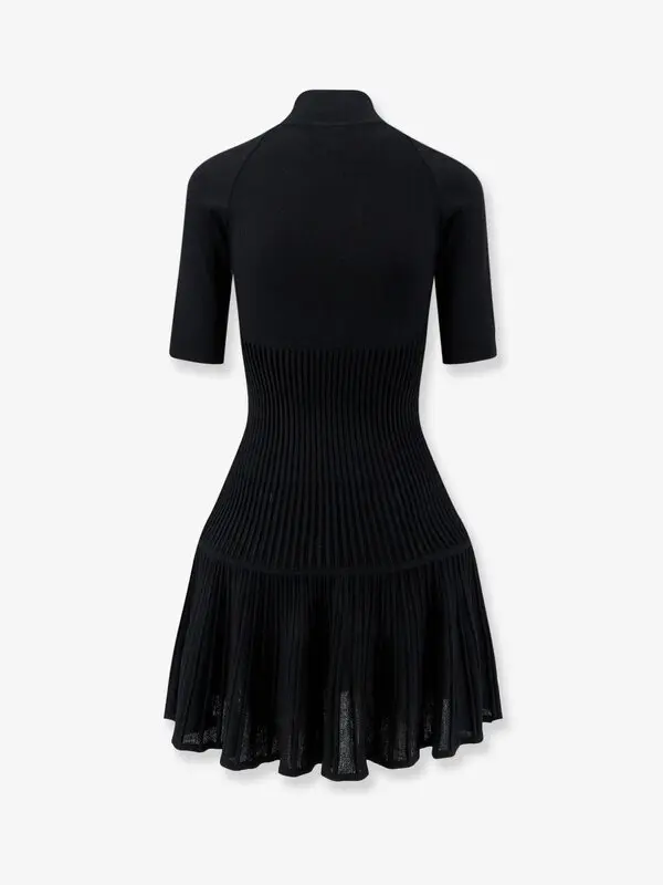 Alaïa Crinoline Wool Blend Short Dress
