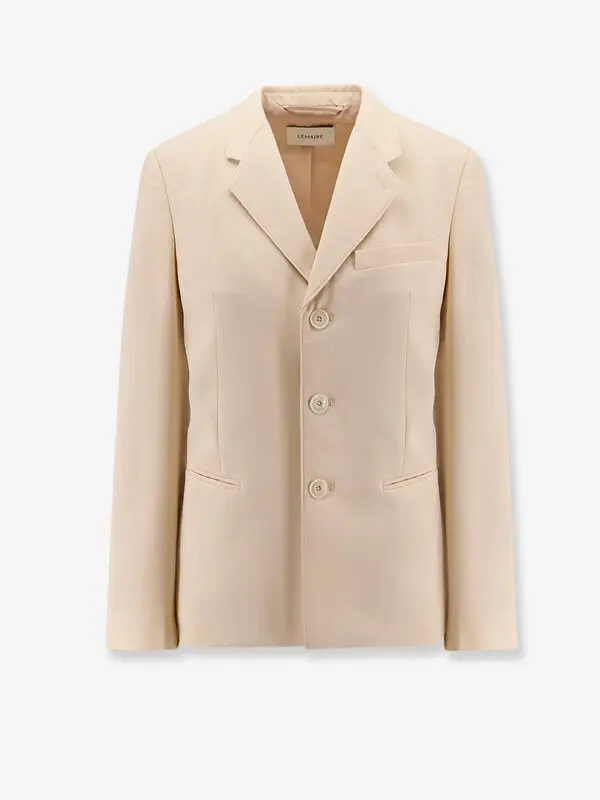 LEMAIRE Single-breasted Wool And Viscose Blazer - Cream