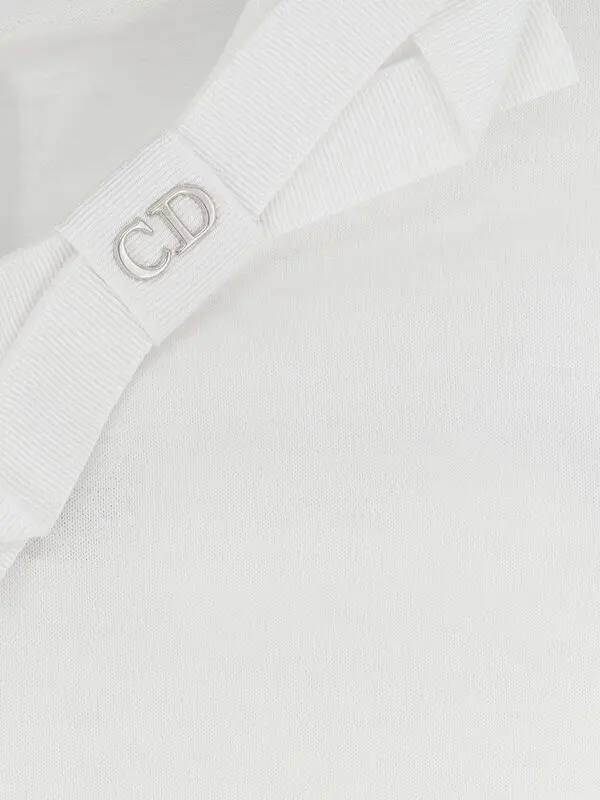 Dior Cotton T-shirt With Grosgrain Bow Detail - Multicolor