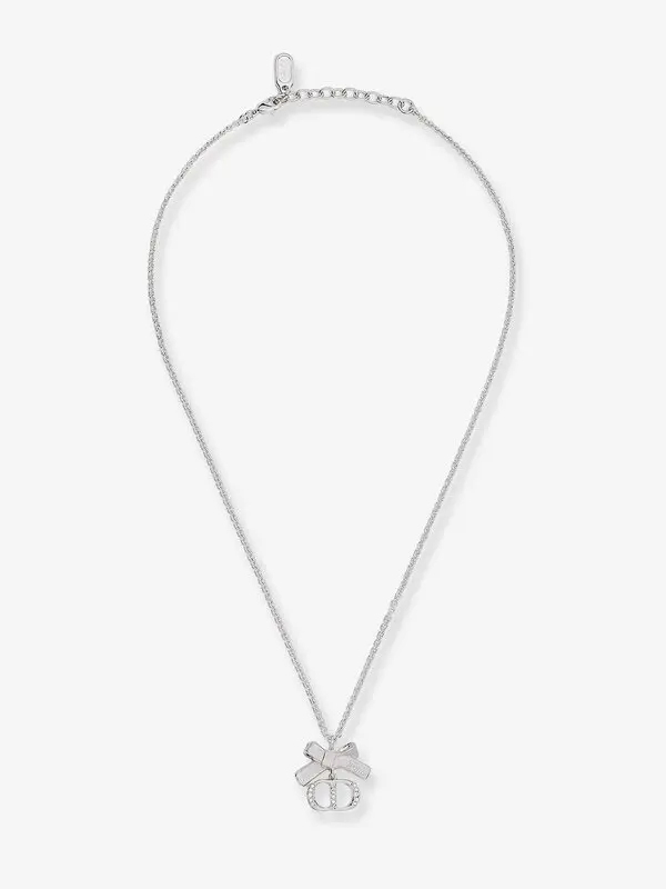Dior Brass Necklace With Bow Pendant