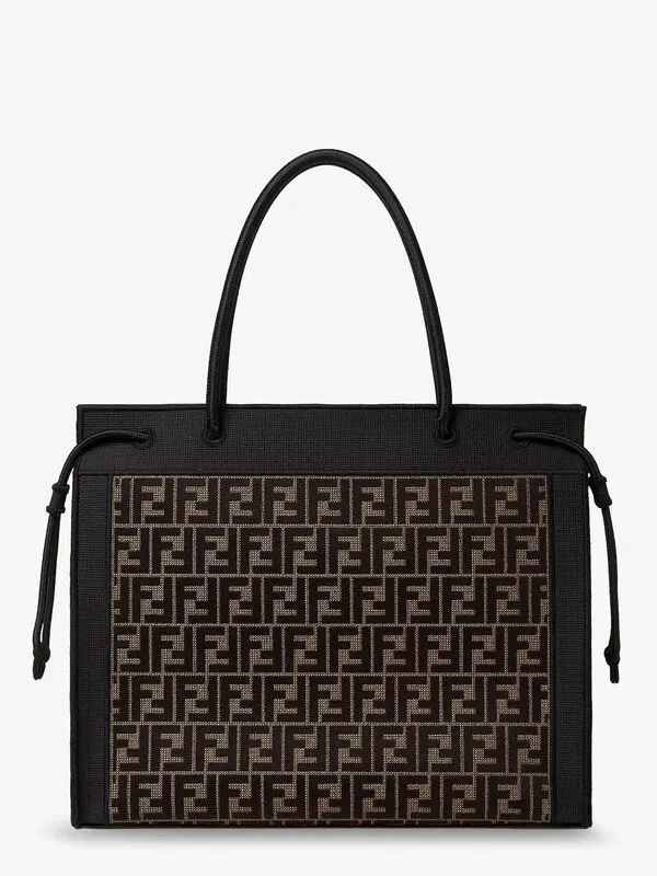 Fendi Magic Shopper Bag In Ff Fabric With Embroidered Logo On The Front