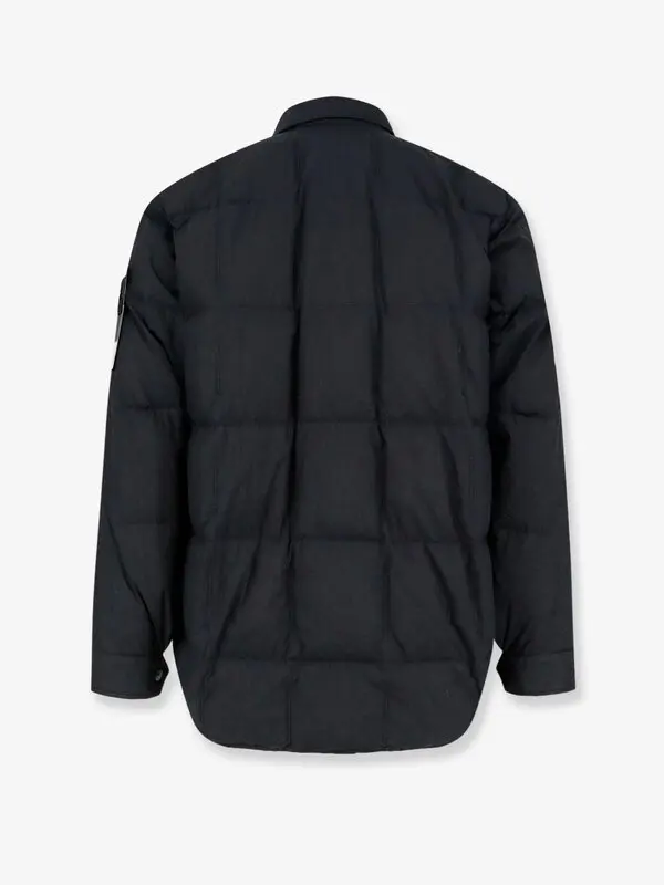 Stone Island Garment Dyed Crinkle Reps Ny Recycled Nylon Down Jacket With Side Logo Patch