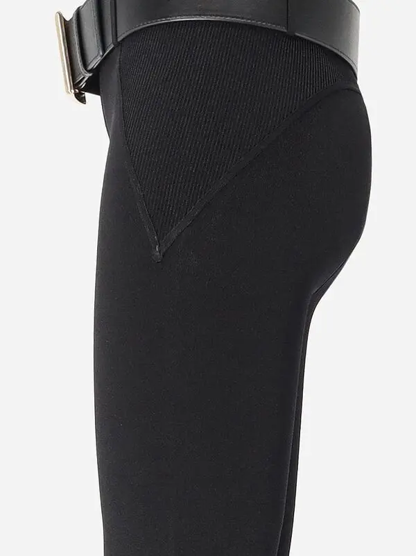 SELF-PORTRAIT Stretch Viscose Blend Leggings
