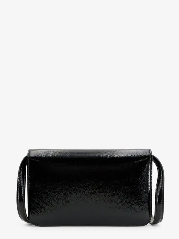 TOTEME Patent T-lock Crossbody Bag - Black