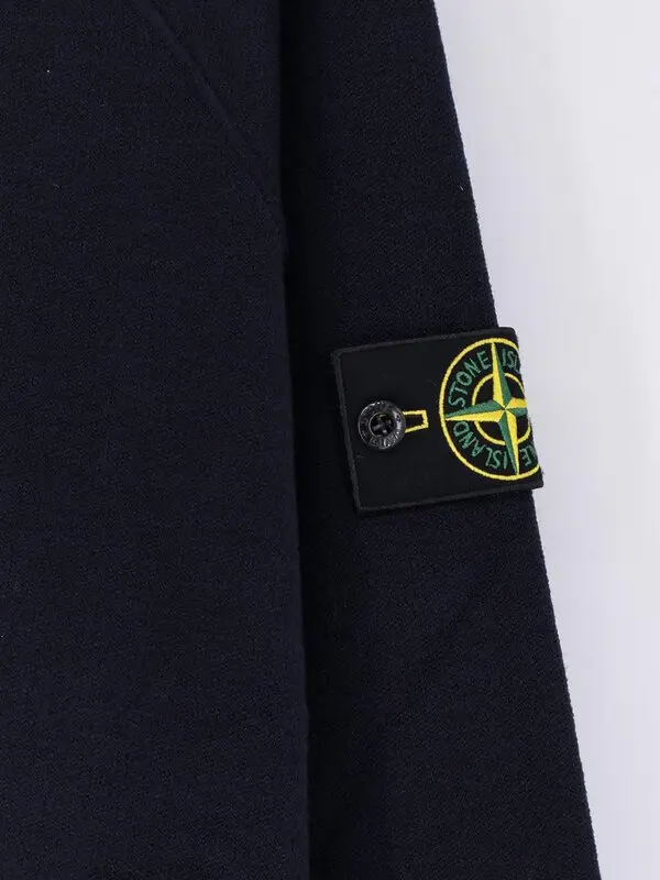 Stone Island Cotton Sweater With Side Logo Patch - Multicolor