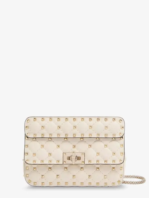 Valentino Garavani Rockstud Spike Leather Shoulder Bag With Iconic All-over Studs - Multicolor