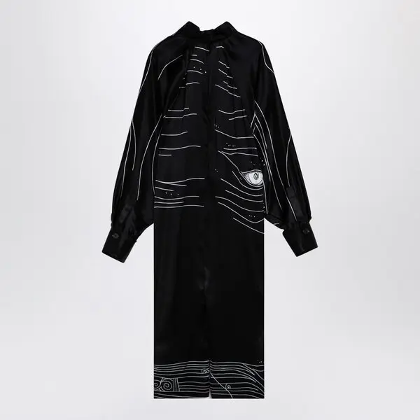 FERRAGAMO Silk Satin Midi Dress