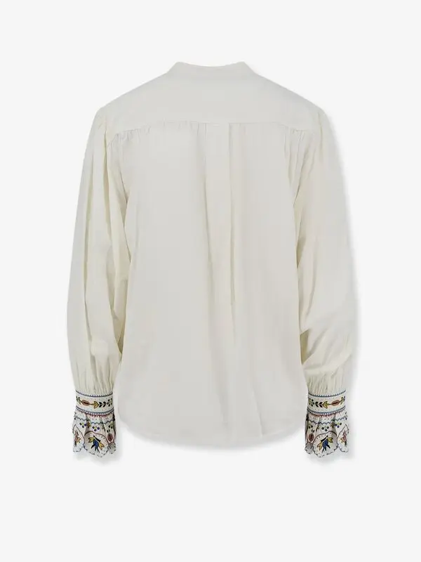 Isabel Marant Étoile Marant Monique Viscose Blend Shirt With Embroidery - Cream