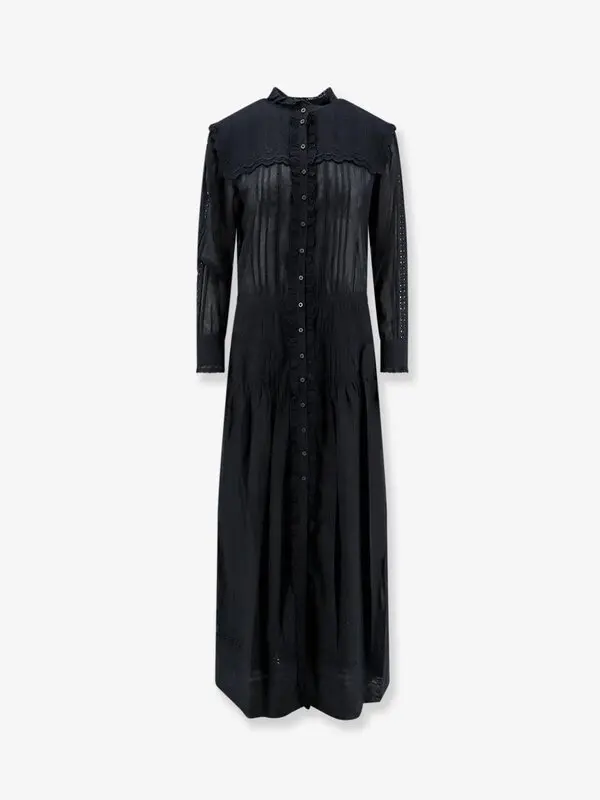 Isabel Marant Étoile Marant Lonie Cotton Chemisier Dress - Black