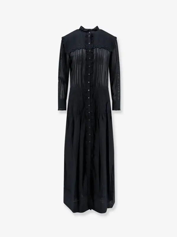 Isabel Marant Étoile Marant Lonie Cotton Chemisier Dress - Black