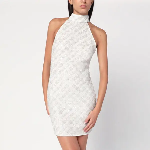 ROTATE BY BIRGER CHRISTENSEN Cream-colored Dress With Sequins - White