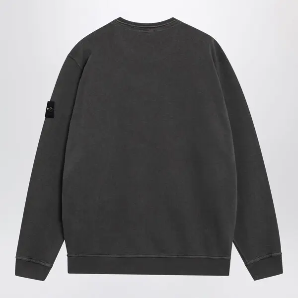 Stone Island Crewneck Sweatshirt In Slub Cotton, Grey - Gray