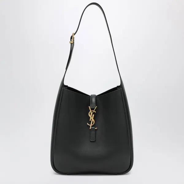 Saint Laurent Small Le 5 Ã€ 7 Bag In Textured Leather - Black