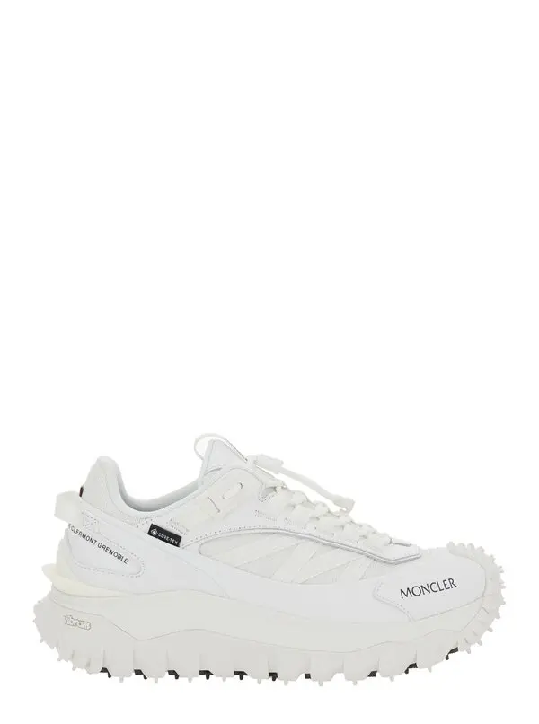Moncler Low Sneakers 'trailgrip Gtx' With Fabric Logo Detail White - Multicolor