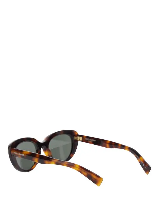 Saint Laurent Sl 859' Cat-eye Sunglasses With Cushion Acetate Frame And Nylon Lenses - Brown