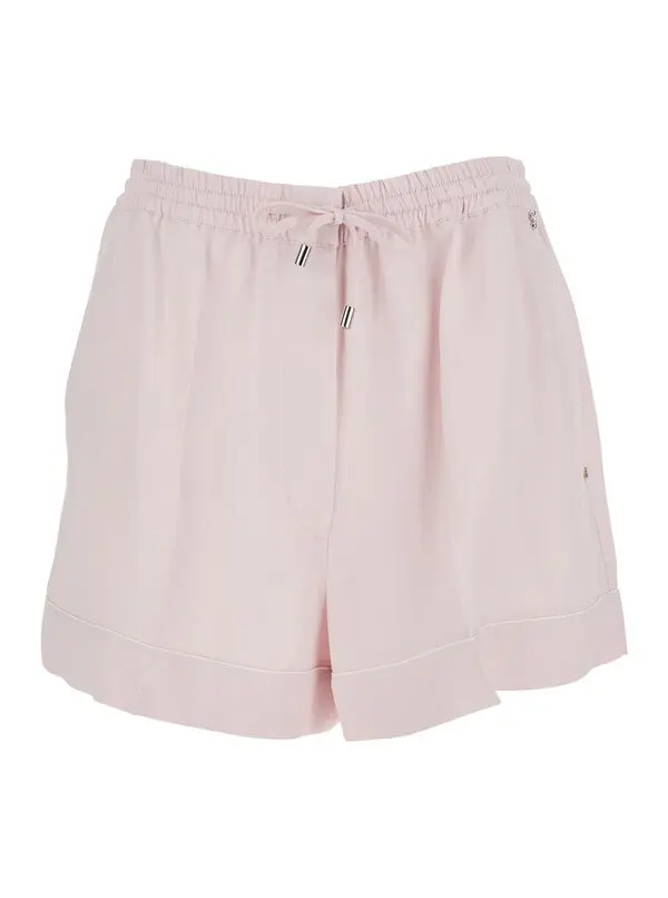 Sportmax Shorts 'spxcrespo' Pink With Pockets And High Waist In Viscose - Multicolor