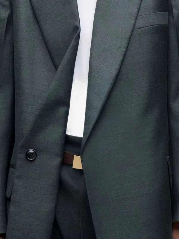 Victoria Beckham Petrol-blue Blazer With Peak Lapels