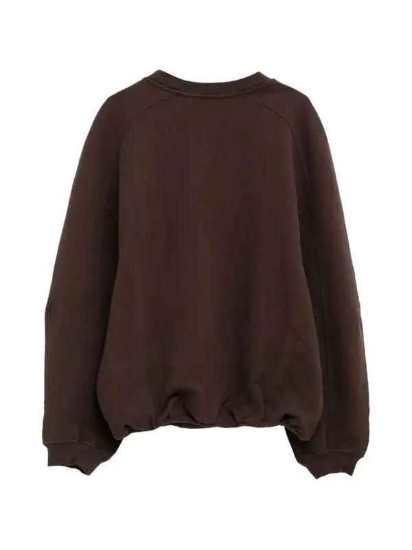 Jacquemus Ruban Sweatshirt With Logo Appliqu - Brown