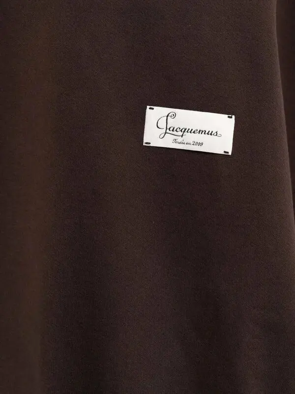 Jacquemus Ruban Sweatshirt With Logo Appliqu - Brown