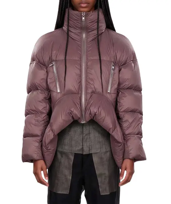 Rick Owens Purple Draculimo Padded Down Jacket - Multicolor