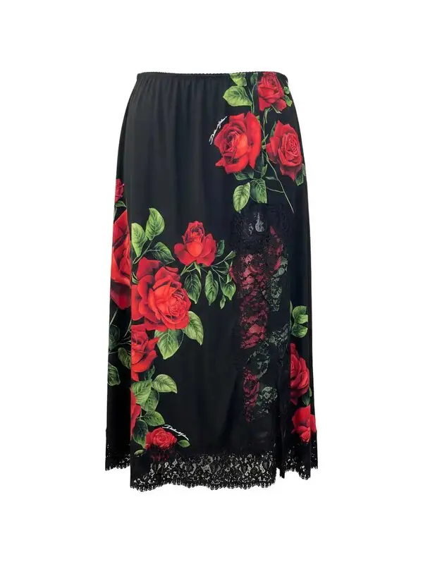 Dolce & Gabbana Printed Skirt - Black