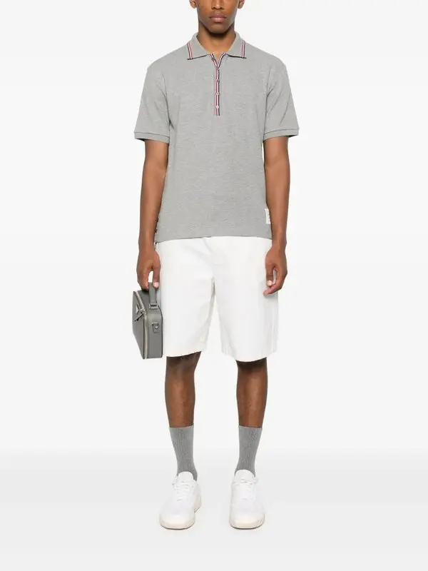 Thom Browne Cotton Polo With Logo Embroidery