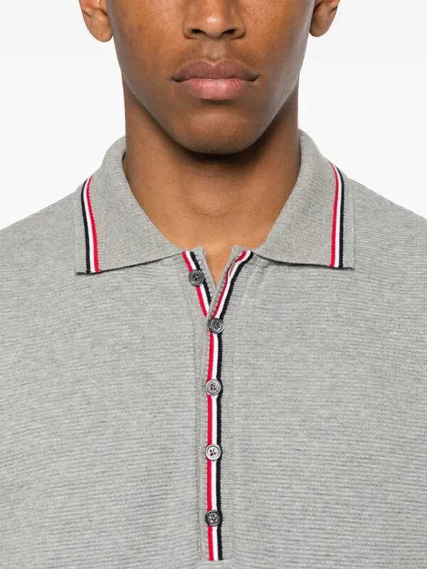 Thom Browne Cotton Polo With Logo Embroidery