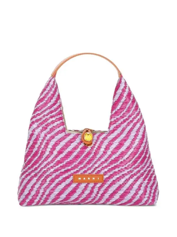 Marni Trapeze Tote Bag With Logo - Multicolor