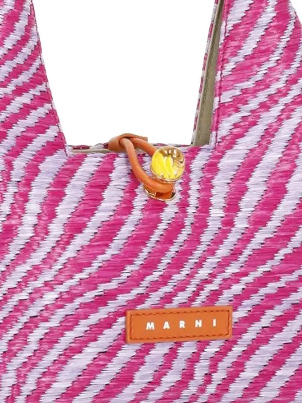 Marni Trapeze Tote Bag With Logo - Multicolor