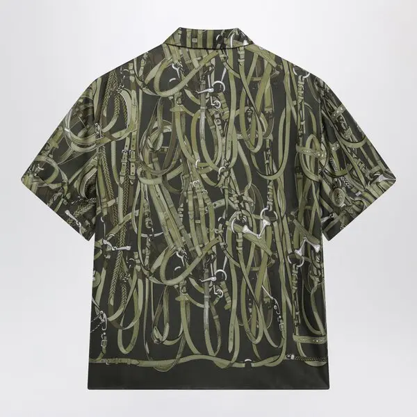 Gucci Dark Silk Bowling Shirt - Green