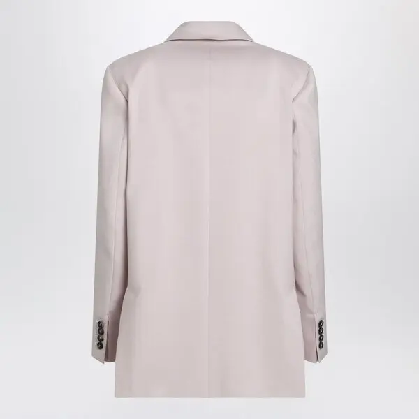 Max Mara Dusty Beige Double-breasted Wool-blend Jacket