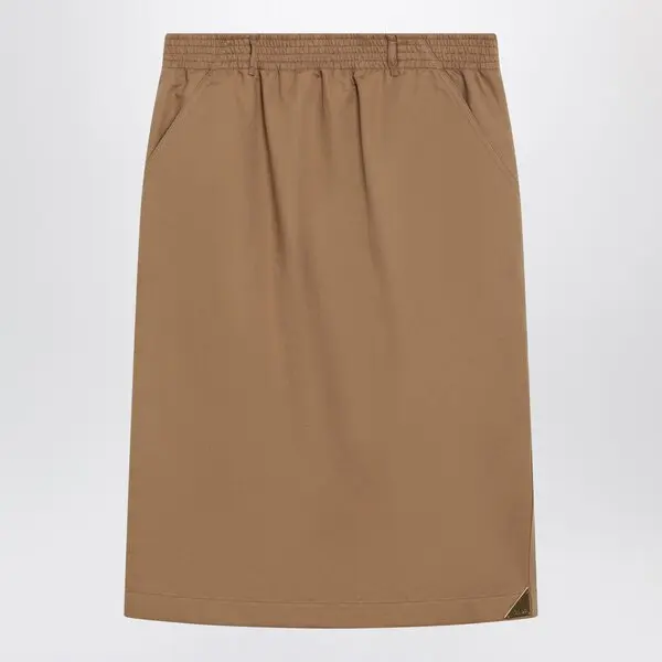 Chloé Beige Midi Pencil Skirt - Brown
