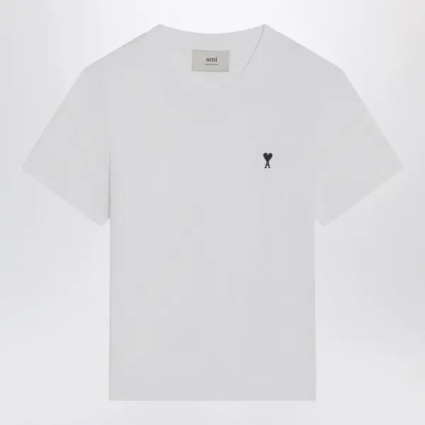 AMI Paris T-shirt De Coeur In Cotton - White